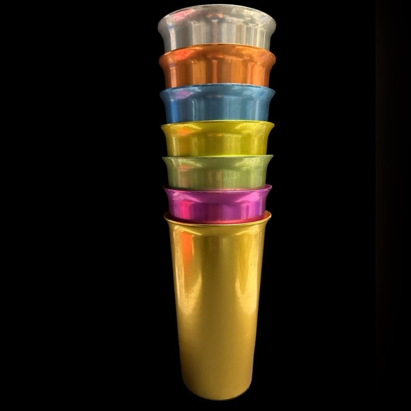 Vintage | Dining | Vintage Aluminum Heller Hostess Ware Colorama Set Of ...